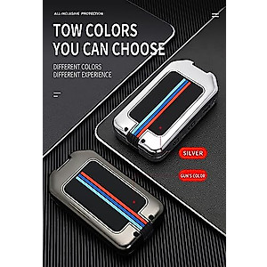 SANRILY Luminous Smart Key Fob Cover Case Fit for Volvo XC40 XC60 XC90 S90 S60 V60 V90 Keyless with Keychain Black