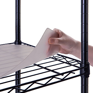 Poofzy Heavy Duty Wire Shelf Liner 14 x 24 Inch, Non Adhesive Shelf Liners for Kitchen Cabinets (Pack of 5, Grey)