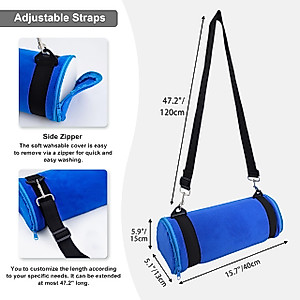 Kalnweis Car Seat Foot Rest,Car Seat Foot Rest for Kids-Booster Seat Foot Rest-Convenient Car Accessories for Kids - Supportive Car Seat Pillow for Toddlers - Long Adjustable Strap (Blue)