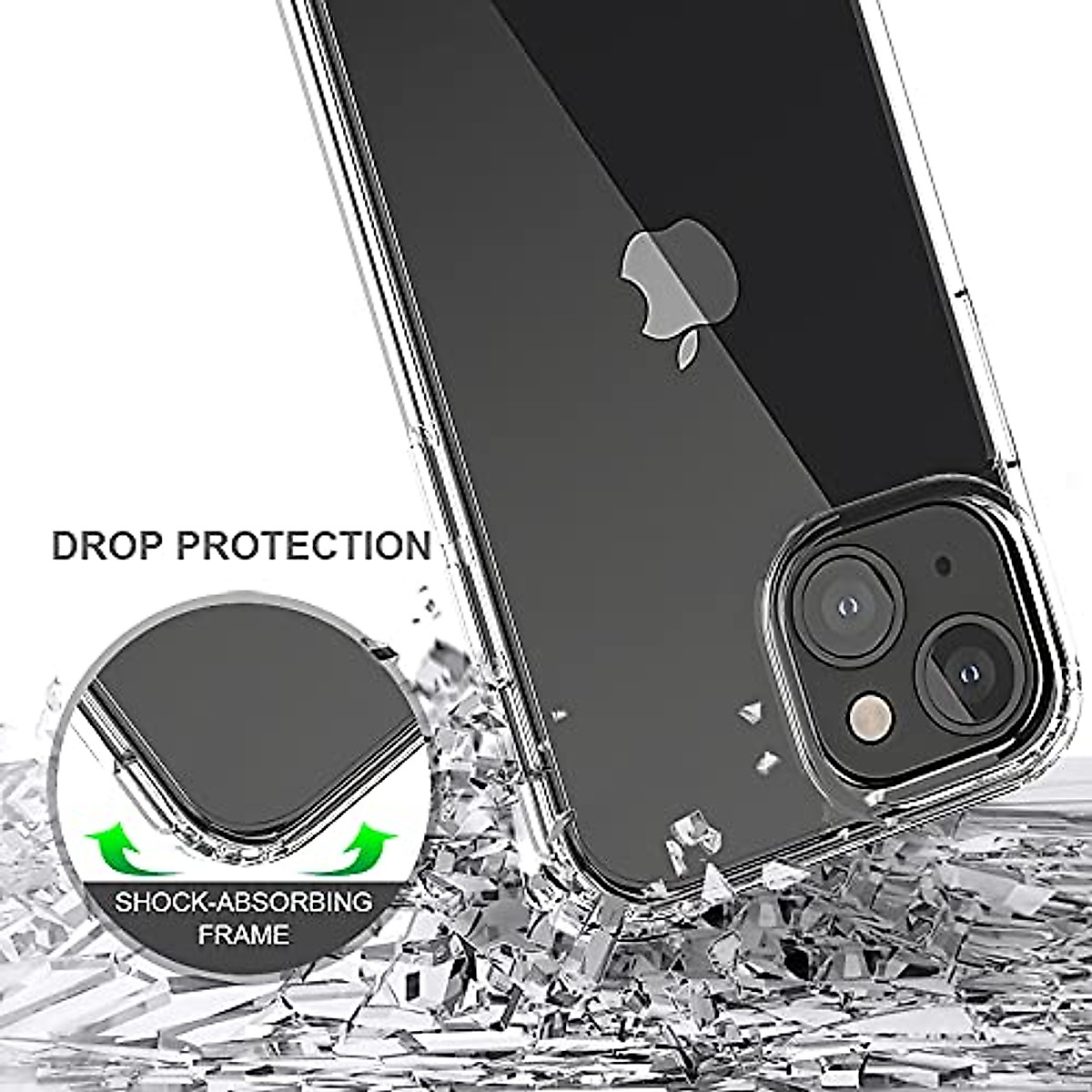 Puxicu Clear Cover for iPhone 13 Mini Case, iPhone 13 Mini 5.4 inch Case, Minimalist Acrylic Phone Case, Transparent, Lightweight