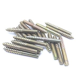 Hanger Bolt M5x40 Double Headed Bolt Self-Tapping Screw for Furniture 20Pcs