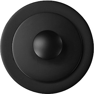 Westbrass A594144-62 14" Tubular Bath Waste & Overflow Assembly with Twist & Close Drain Plug and Two-Hole Faceplate, Matte Black