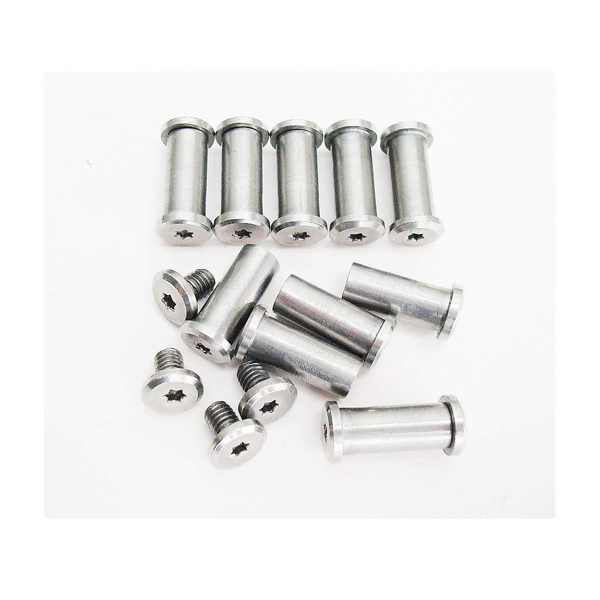 AOHOCA Pocket Knife Pivot Pin,Folding Knives Screw and Bolts,EDC Knifemakers Corby Fasteners Rivets,DIY Knife Handle Studs,Pack of 10 (0.236")