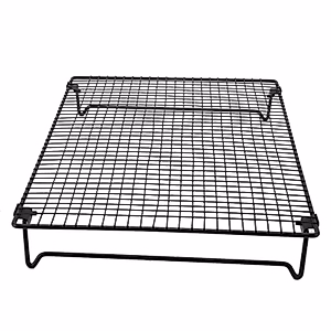 Cooling Rack, 16.9x11in Cooling Rack with Collapsible Folding Legs Cooling Racks for Cooking and Baking Cooling Net Oven Accessories(black)