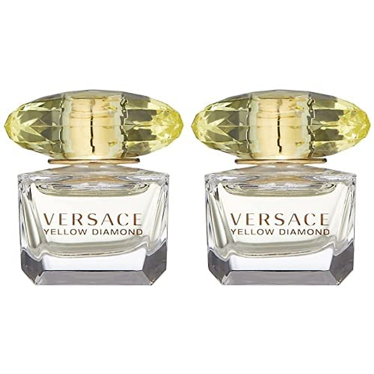Versace Yellow Diamond Eau De Toilette Spray for Women, 0.17 Fl Oz (Miniature) (Pack of 2)