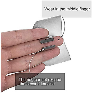 Jupswan Finger Guards for Cutting Stainless Steel Knife Cutting Protector Kitchen Tool Chef Knife Finger Guard for Food Chopping Cutting Avoid Hurting (3-Pack)