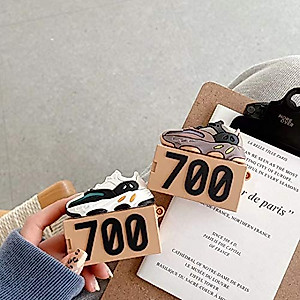 Shoe Box Shoe Airpod Case Cover, 3D Creative Sports Shoes Cute Cartoon Funny Fun, Soft Silicone Airpod Character Skin Keychain Ring, Girls Boys Teens Men Case for Airpods Pro (700 Brown)