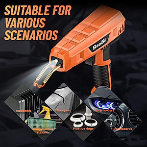 Plastic Welding Kit, Seesii 50W Mini Plastic Welder Handheld Plastic Welding Tools Kit Repair Automotive with 4 Types of Staples for Plastic Welding Machine Gun Car Bumper Crack Repairing