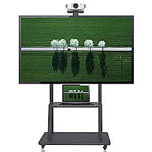 Suptek Mobile TV Cart Floor Stand for 40-100 inch TVs and LED LCD Screens Max 900x600 VESA Large Base Height Adjustable (ML1800B)