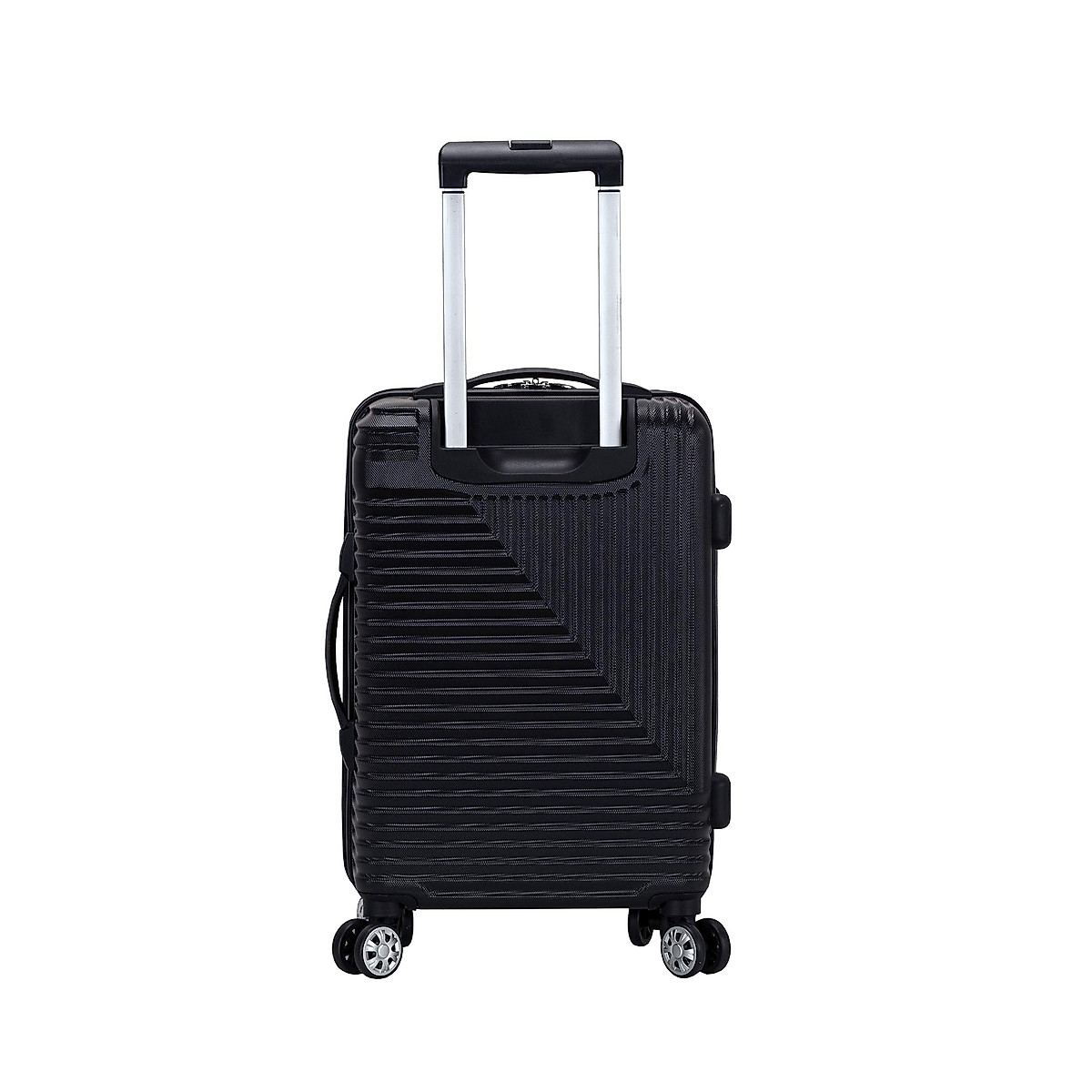 Rockland Star Trail Hardside Spinner Wheel Luggage, Black, Carry-On 20-Inch