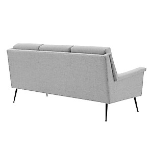 Modway Chesapeake Upholstered Fabric, Sofa, Black Light Gray