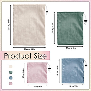 Amylove 4 Pcs Adult Game Toy Storage Bags Drawstring Storage Bag Reusable Adult Toy Organizer Multipurpose Adult Toy Bag Receive Bag Pouch, 4 Sized for Home Travel (Light Color,Classic)