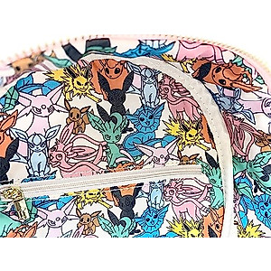 Loungefly Pokemon Eeveelutions Womens Double Strap Shoulder Bag Purse (Multi)