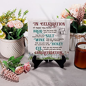 House Warming Gifts New Home, Housewarming Gifts for Happy New Home, New House Decorations Plaque, First Home Gifts from Neighbor, Friends