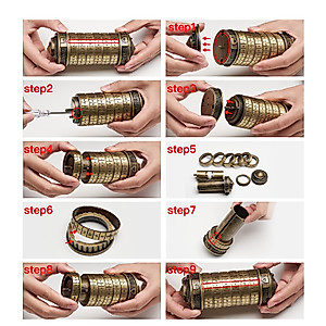 Cryptex Da Vinci Code Money Puzzle Box for Cash Gift Puzzle Boxes with Hidden Compartments Valentine's Day Gift for Boy Birthday Gifts for Her Gifts for Girlfriend Gifts for Men Gift for Mom