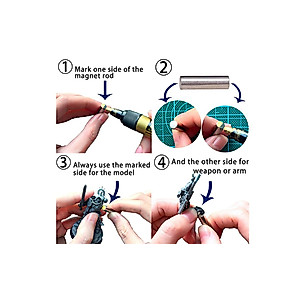 200 MEALOS Mini Magnets - 100pcs 3X1mm, 50pcs 4x2mm, 50pcs 5x2mm - Tiny Thin Magnets for Miniatures Small Model Hobby Crafts - Small Round Little Magnets Combo Pack