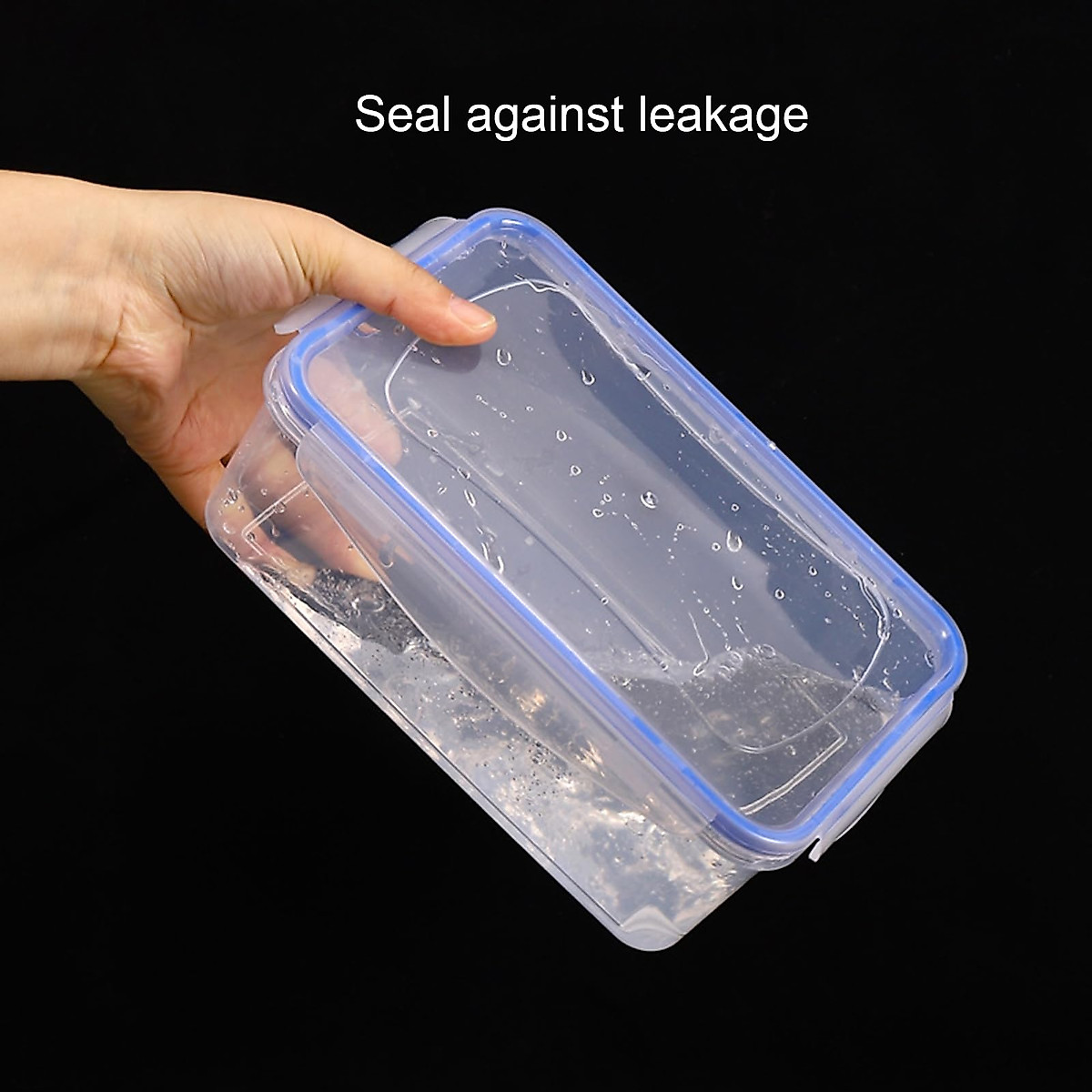 ulafbwur Food Storage Containers with Lids, Salad Dressing and Condiment Containers, Storage Box for High Low Temperature Resistance, Kitchen Refrigerator Microwave Safe Plastic Storage Seal Boxes S