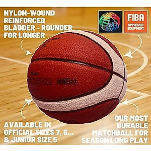 Molten Official Olympic FIBA Indoor Outdoor Basketball, Men's Size 7, Synthetic Leather