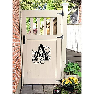 Custom Metal Signs | Personalized Metal Name Sign | Steel Monogram Sign | Outdoor Family Sign | Family Name Sign | Split Letter Monogram Metal Sign | Personalized Last Name Sign