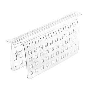 iDesign Euro Plastic Saddle, Glassware and Sink Protector for Kitchen, Bathroom Pots, Pans, Dishes, 11" x 12", Clear