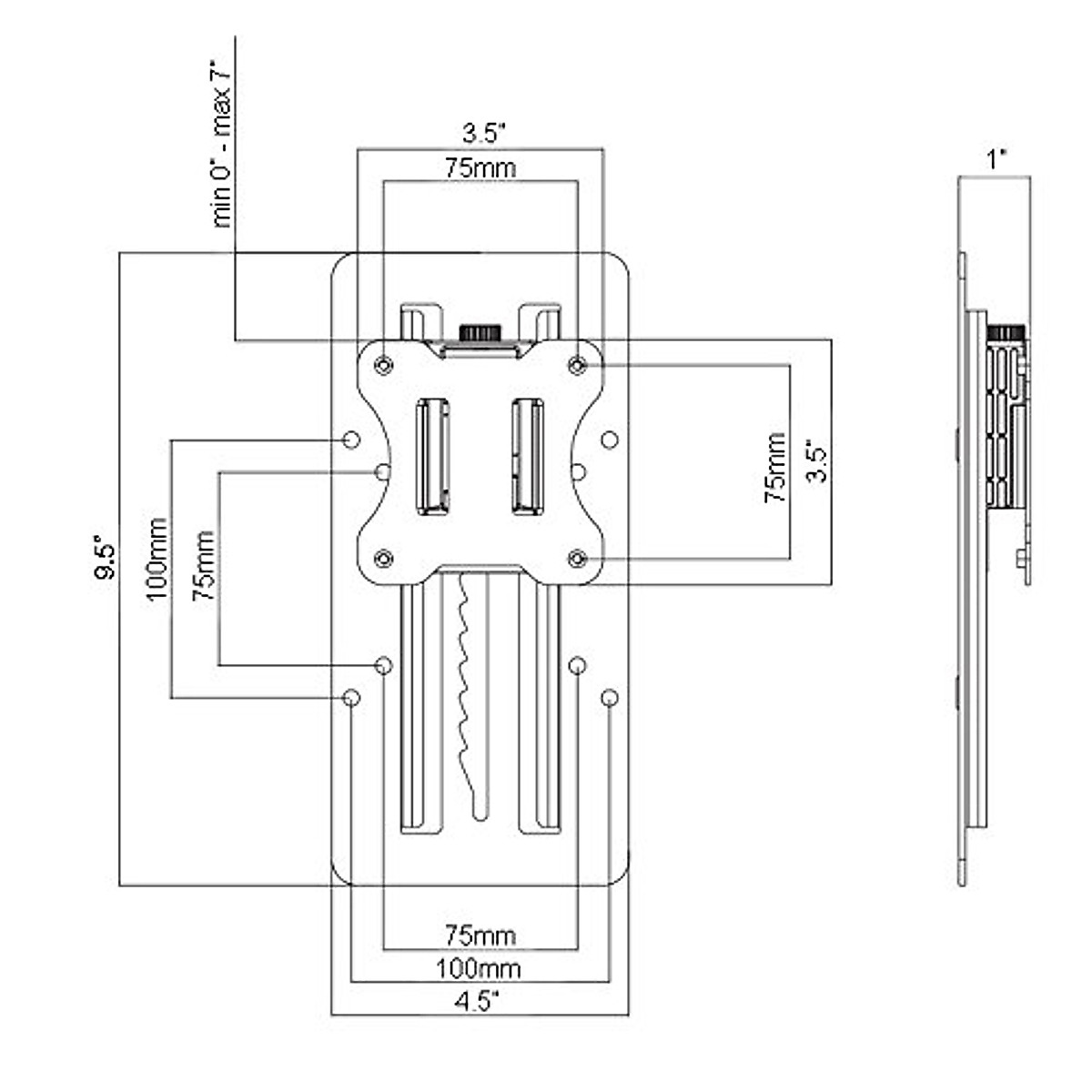 VIVO Height Adjustable VESA Adapter for Single 13 to 27 inch Monitor, Accessory Bracket Kit for Individual Screen, Black, Stand-VAD3