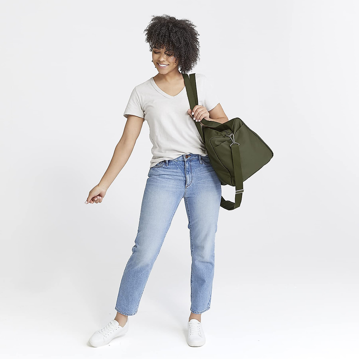 Vera Bradley Women's Large Travel Duffel Bag, Stained Glass Medallion-Recycled Cotton, One Size