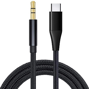 Aux Cable USB-C to 3.5mm Audio Cord Car Stereo Aux-in Adapter Speaker Jack Wire Compatible with LG Stylo 6 - V20 - V30 - V35 ThinQ - V40 ThinQ - V50 ThinQ 5G - V60 ThinQ 5G - Velvet