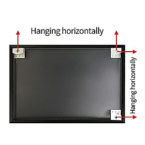 Amazon Brand – Pinzon Large Makeup Vanity Mirrors, Wall Mirror for Bathroom Living Room Bedroom, 36x24 Inch, Black