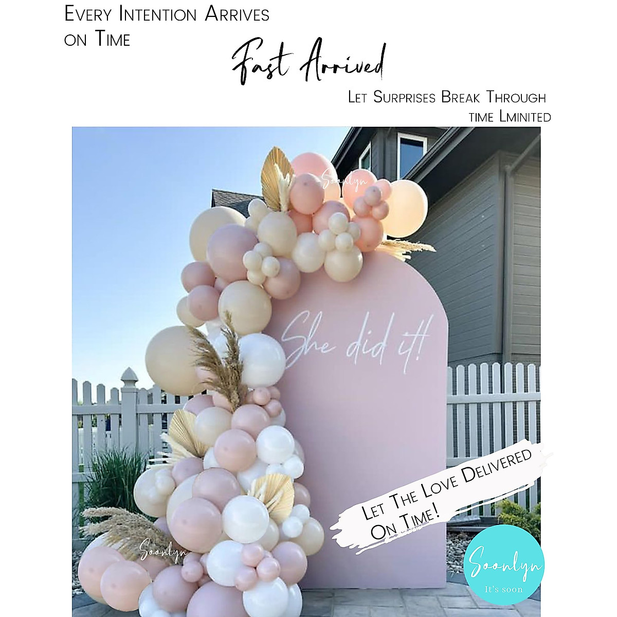 Soonlyn Pink Balloon Arch Kit, 13ft Thicken Dusty Pink Boho Neutral Theme for Coquette Birthday Party Baby Shower Bridal Shower