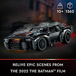 LEGO Technic The Batman – Batmobile 42127 Model Car Building Toy, 2022 Movie Set, Superhero Gifts for Kids and Teen Fans with Light Bricks