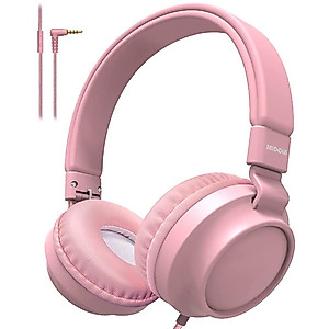 MIDOLA Kids Headphone Wired Over Ear Foldable Noise Protection Light Stereo Headset with Inline Cable AUX 3.5mm Mic for Young Boy Girl Child Travel School Pad Notebook Laptop Tablet Blue