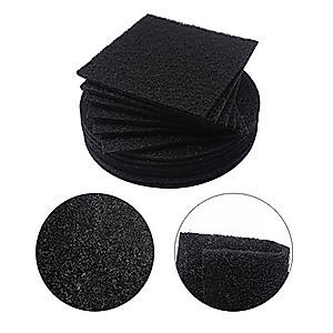 Dlazm Bin, 12 Pieces Compost Pail Replacement Filters 6 Round and 6 Square (Black), 6.5 inch Diameter Measures 4.75 inch