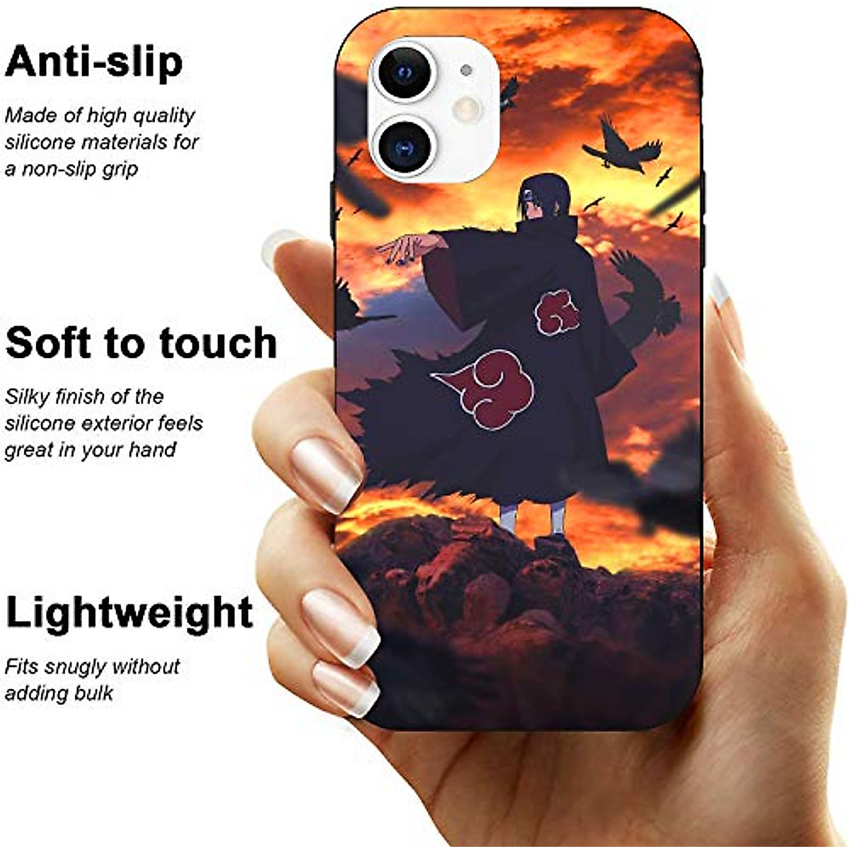 N C iPhone 11 Case Anime Comic Series Protection Cover Back Case for iPhone 11 (Uchiha-Itachi)