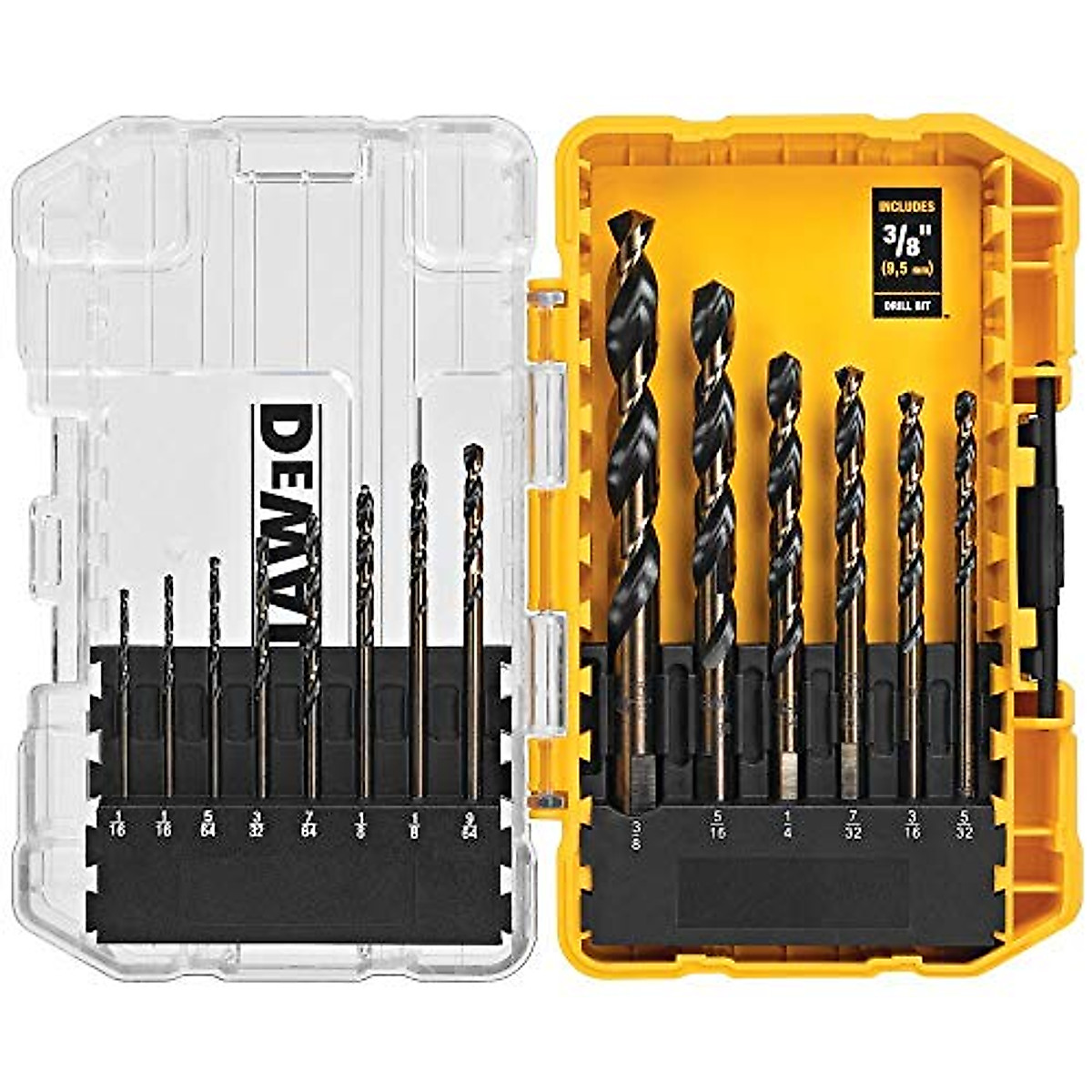 DEWALT DW1162 14-Piece Black Oxide Drill Bit Set
