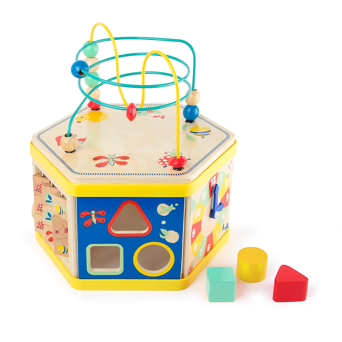 Small Foot Wooden Toys Activity Center 7-in-1 Iconic Motor Skills Move it! playset Designed for Children 12+ Months