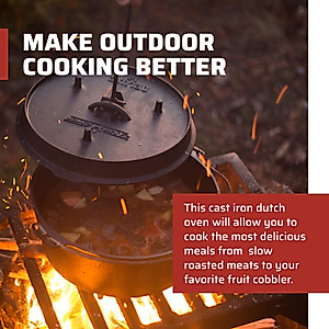 9 1/3 Qt Seasoned Cast Iron Camp Oven