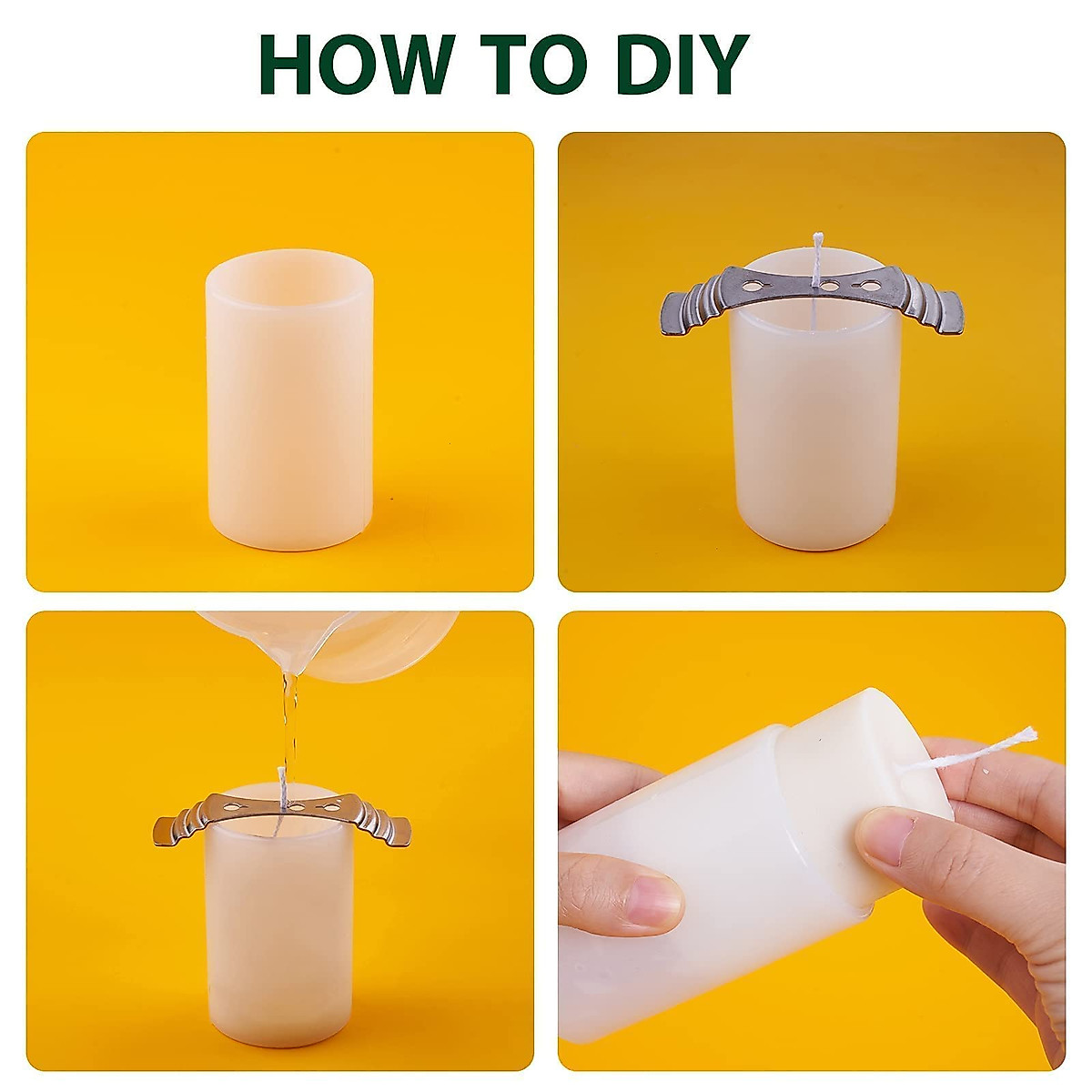 Cylinder Candle Molds for Candle Making, 4in & 3in & 2in Silicone Candle Mold Pillar Epoxy Resin Casting Molds for DIY Crafts, Wax Candle Making, Soaps (4 Sizes)