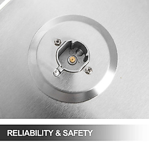 22″x20″ Built in Gas Cooktop 4 Burners Stainless Steel Stove with NG/LPG Conversion Kit Thermocouple Protection and Easy to Clean (20Wx22L)