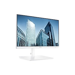 SAMSUNG SH850 Series 24-Inch WQHD (2560x1440) Computer Monitor, Display Port, HDMI, USB-C, Height Adjustable Stand, 3 Yr WRNTY (LS24H851QFNXZA), White