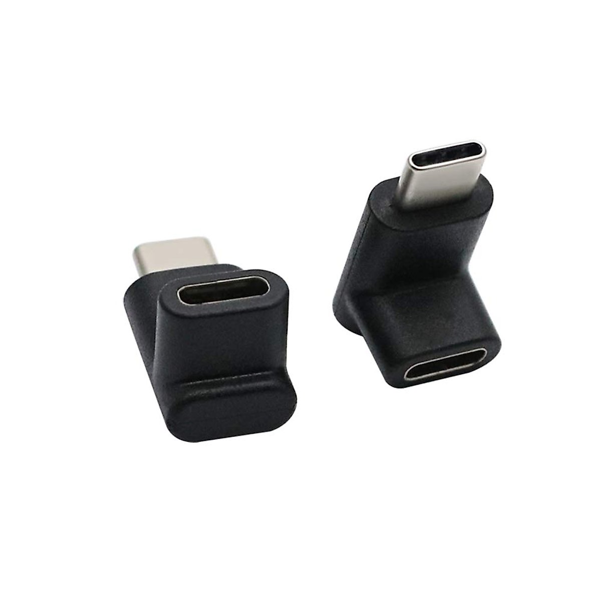 90 Degree Right Angle Type-C Male to Type-C Female Adapter 100W 40G,up and Down 90 Degree Type-c Plug to Jack Expansion Adapter is Suitable for Notebook Computers, Tablet Computers and Mobile Phones