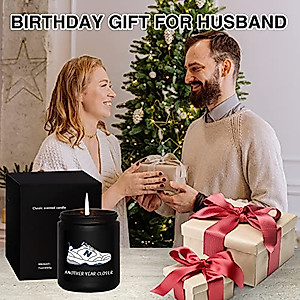 Birthday Gifts for Men- Another Year Closer Soy Candle, 30th 40th 50th 60th 70th Happy Birthday Gift for Father,Grandfather, Brother,Coworker,Uncle,Husband,Friend, w/Fresh Citrus Scent 50 Hr Burn