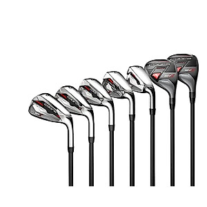 Cobra Golf 2022 Air X Iron Combo Set (Men's, Right Hand, Cobra Ultralite, Reg Flex, 4-PW),Chrome-Red