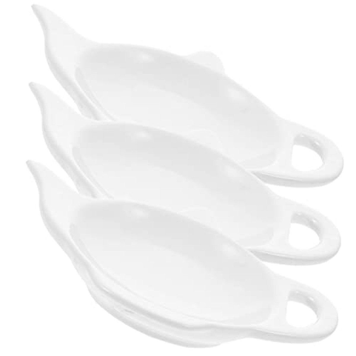 Holibanna 9 Pcs Tea Bag Saucer Pencils for Ceramic Coasters Snail Tea Bag Holder Tea Bag Squeezer Ceramic Tea Bag Plate Tea Packet Holder Tea Rack Kitchen Mini White Ceramics Seasoning