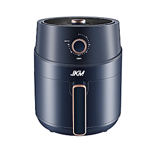 JKM Air Fryer 4.7 Quart, mechanical Air Fryer Oven, Adjustable Timer & Temp, No Oily Smoke Frying Cooking, Auto Shut Off, 1500W, Navy Blue
