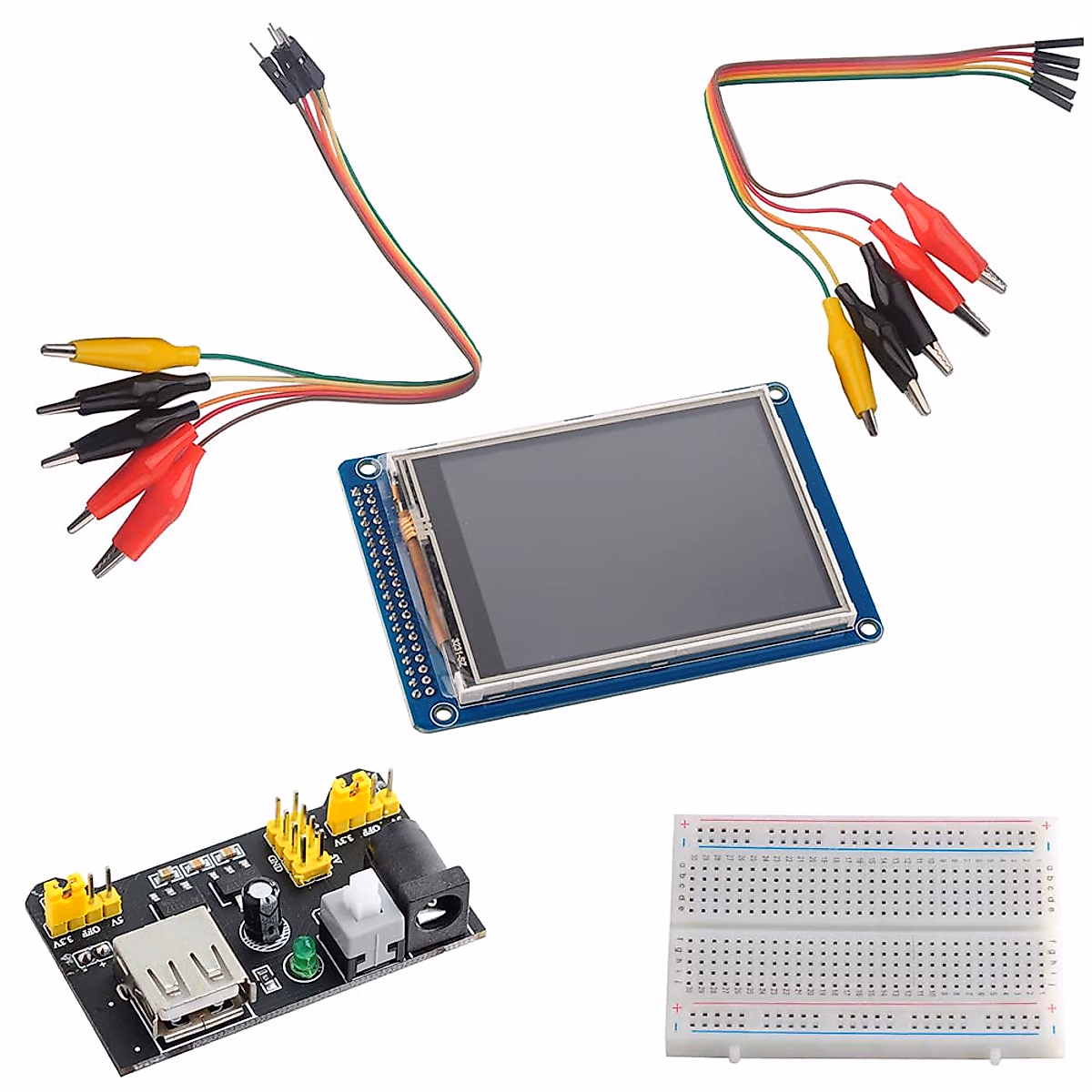 DIYmalls ILI9341 Display 3.2 inch + Breadboard Jumper Wire Alligator Clip Cable