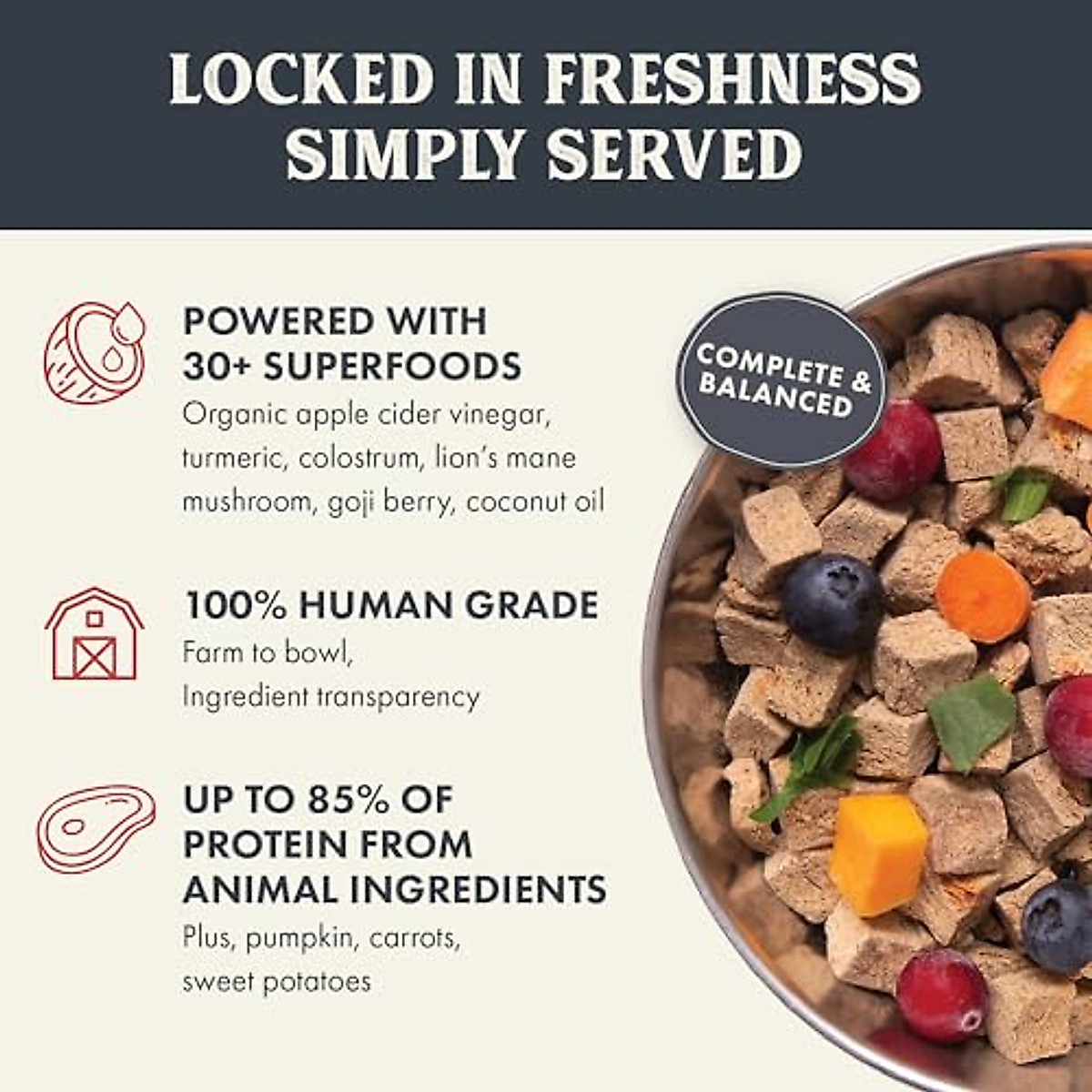 Health Extension Gently Air Dried Beef Dog Food, (2lb, 907 g) – Complete & Balanced with 85% Animal Protein and 30+ Superfoods for All Life Stages