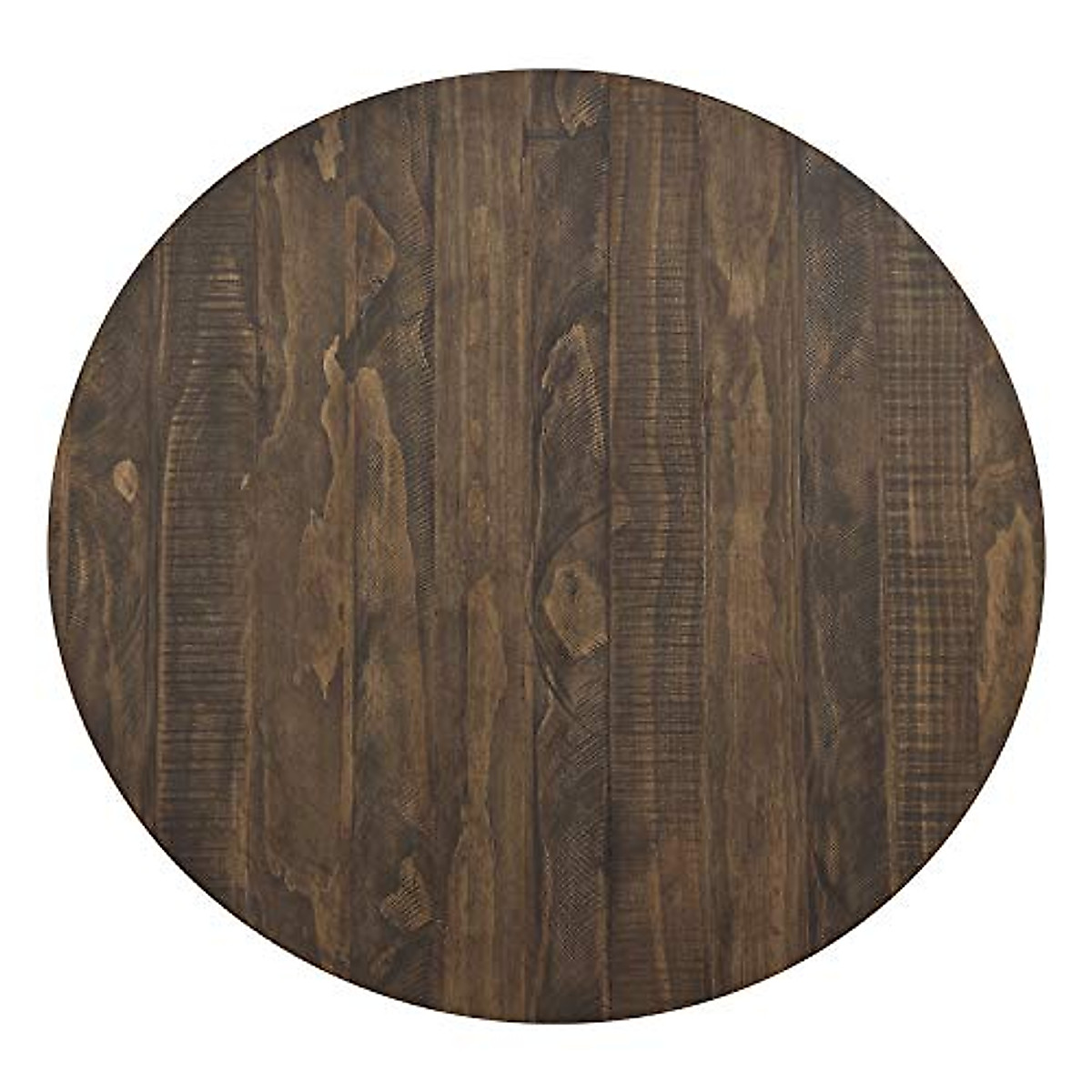 Lexicon Hyacinth Wood and Metal Round Counter Height Table, 36" Dia, Burnished Brown