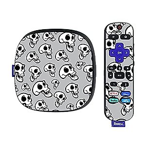 MightySkins Skin Compatible with Roku Ultra HDR 4K Streaming Media Player (2020) - Laughing Skulls | Protective, Durable, and Unique Vinyl Decal wrap Cover | Easy to Apply | Made in The USA