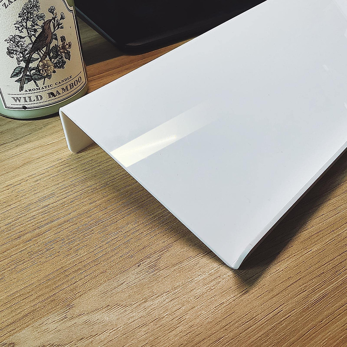 Computer Tilted Keyboard Holder, Clear Acrylic Keyboard tilt Stand, Universal Elevated Stand for Easy Ergonomic Typing, Computer Gaming and Working at Home and Office (White)