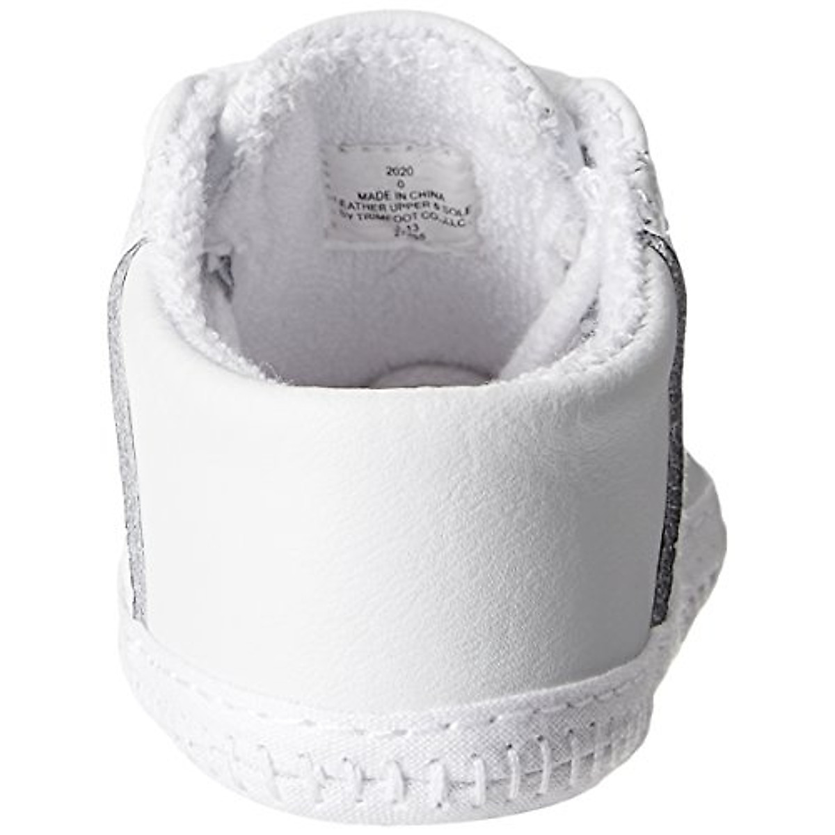 Baby Deer White Leather Saddle Oxford Crib Shoe, Infant, Unisex, Sz 0